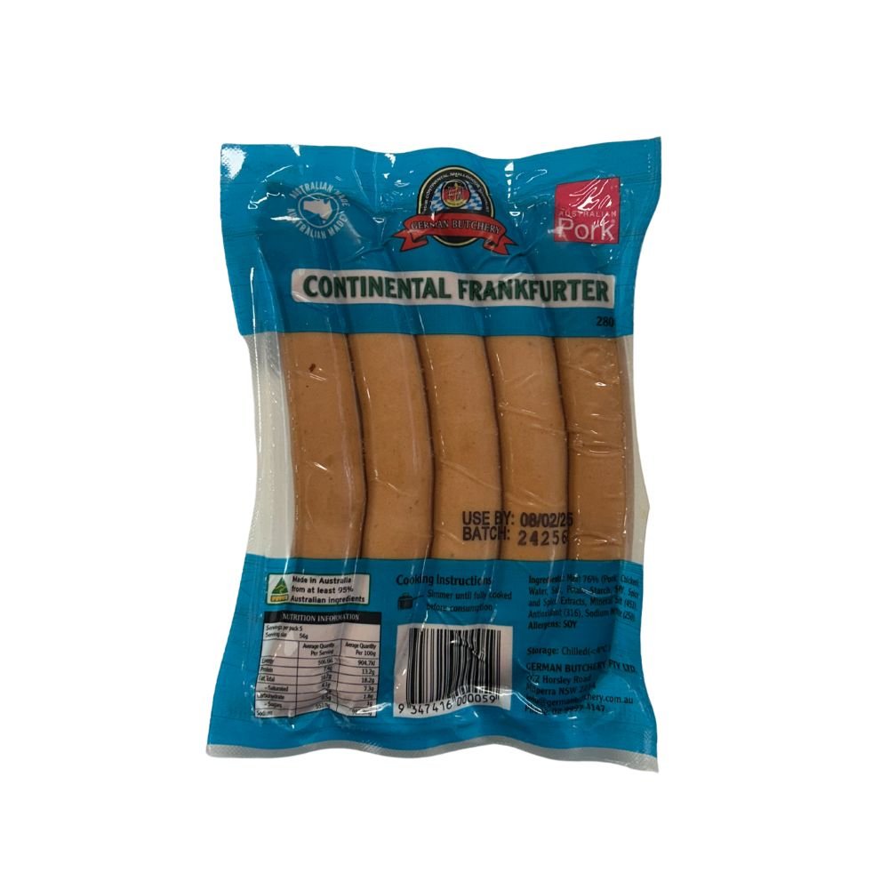 German Butchery Continental Frankfurter | The Meat Store